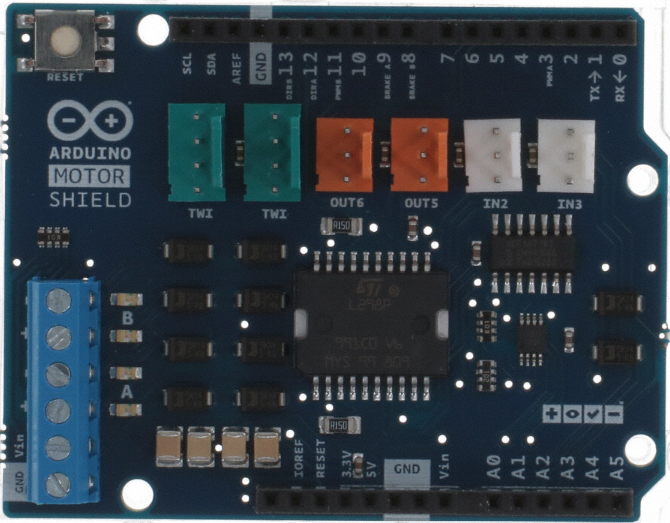 A000079 Arduino Motor Shield REV3: 2A (4A max), 5 ~ 12V